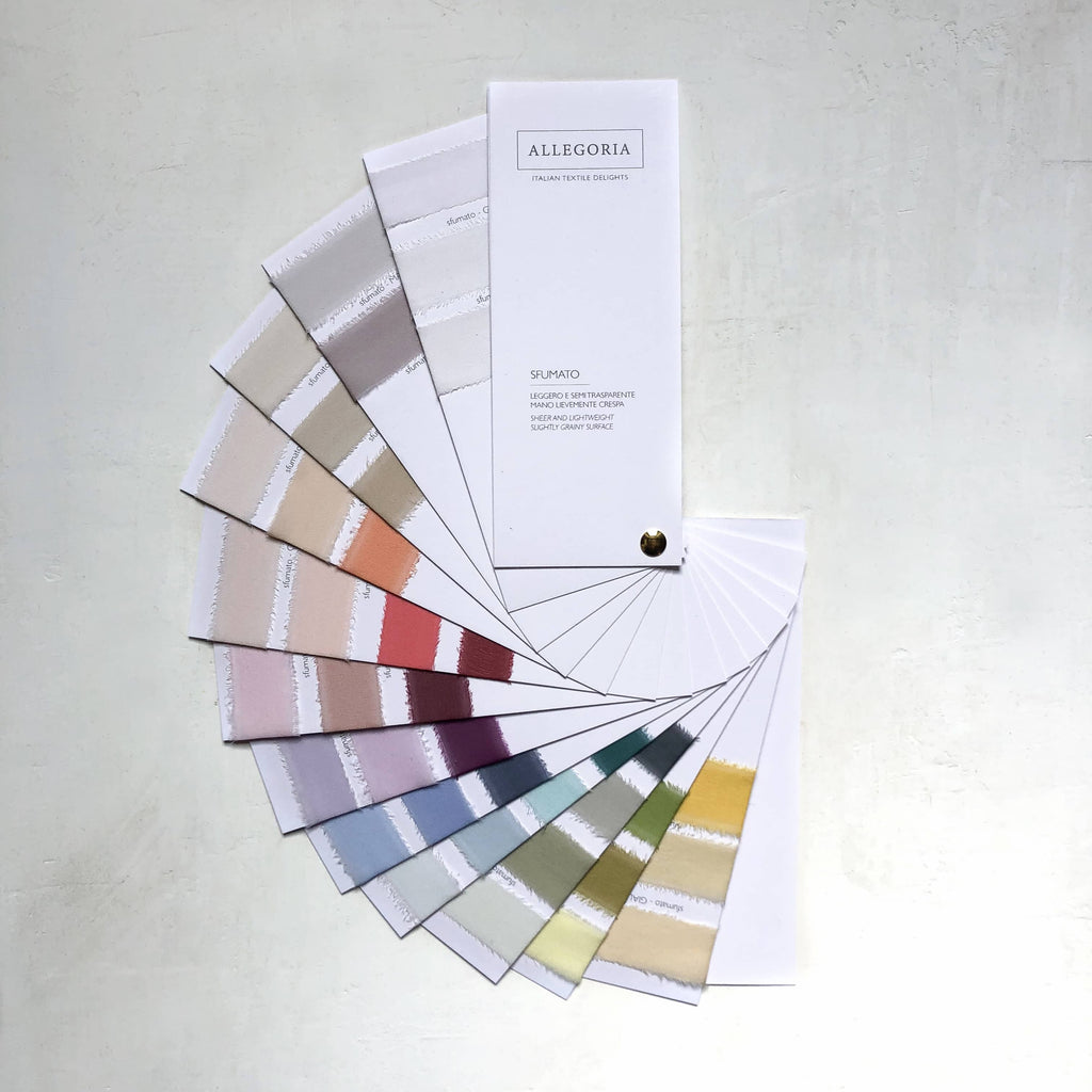 Cartelle colore nastri sfrangiati in seta | Allegoria – Allegoria Textiles